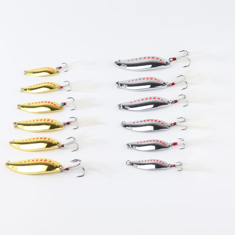 2 pcs Long cast sequin metal leach spoon lure – Dellsy
