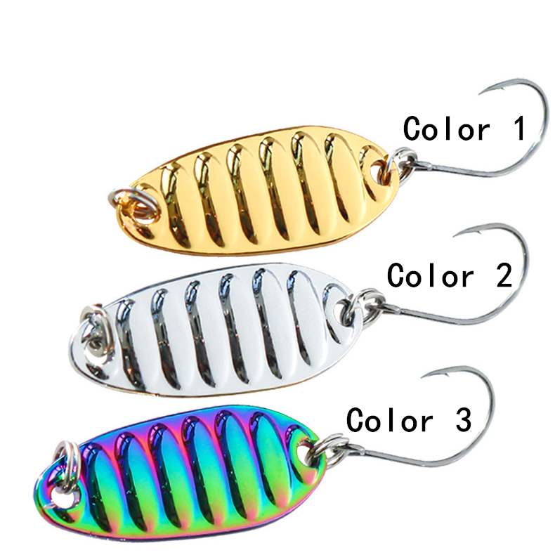 2 pcs Bare metal flat chrysalis-shaped sequin bait with one hook ...